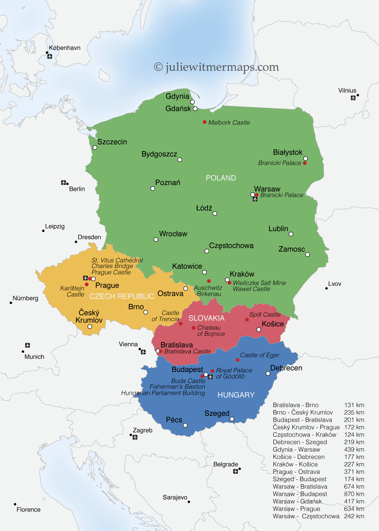 Creating a map of Central Europe for a tourism app - Julie Witmer ...