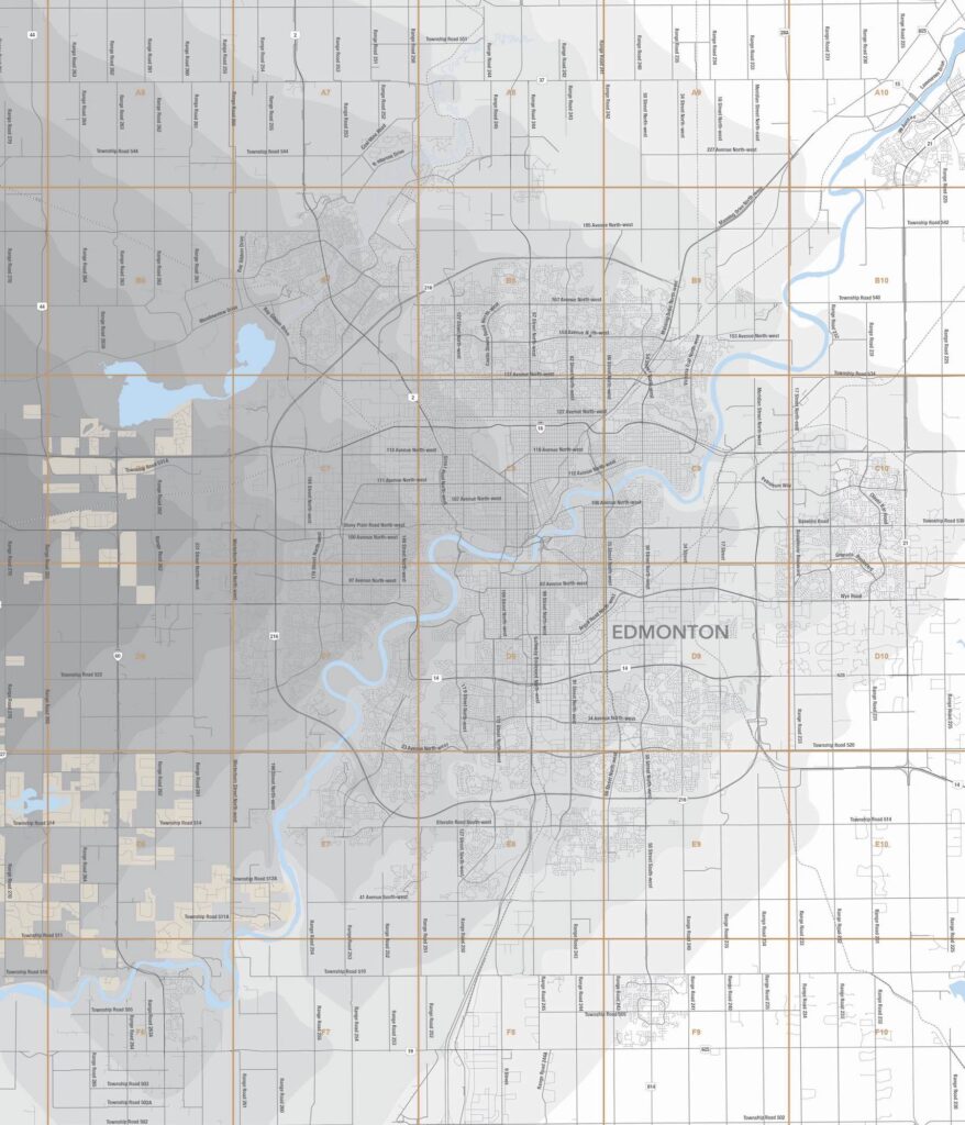 A delivery zone map for a flower shop - Julie Witmer Custom Map Design