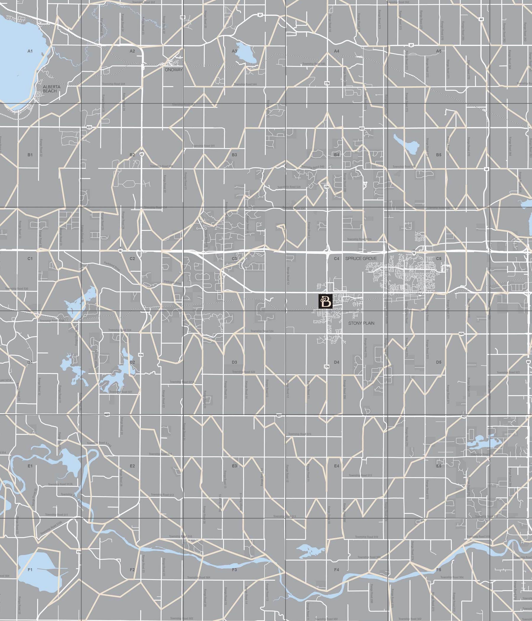 A delivery zone map for a flower shop - Julie Witmer Custom Map Design